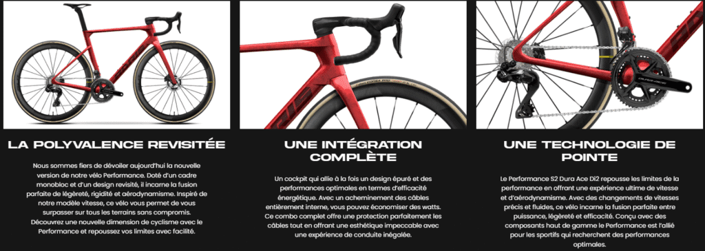 Vélo ADRIS LE PERFORMANCE S2 Carbone Shimano Dura-Ace Di2 12V Rouge ...